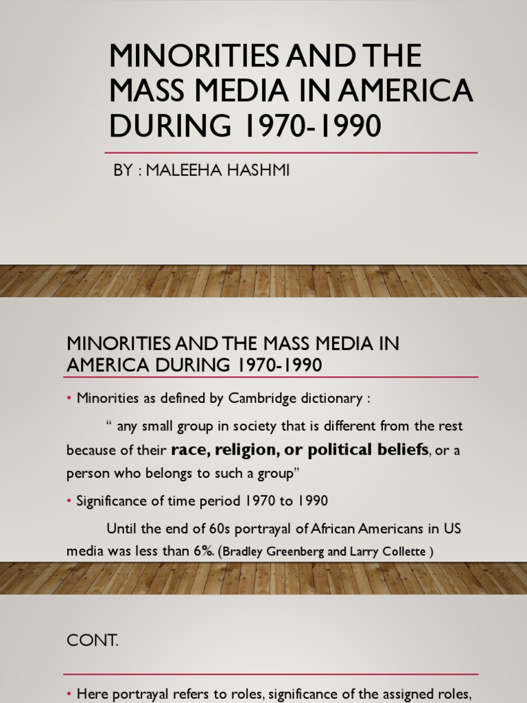 Portrayal of Minorities in US Mass Media | PDF | Mass Media | News