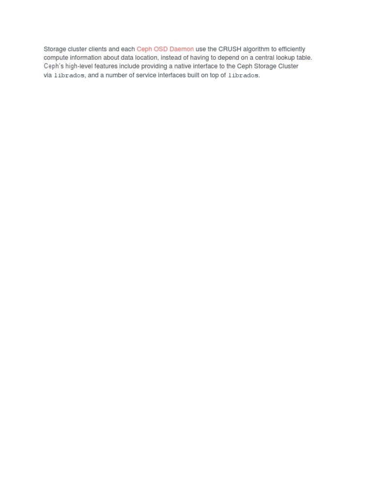 Librados Librados: Ceph OSD Daemon | PDF