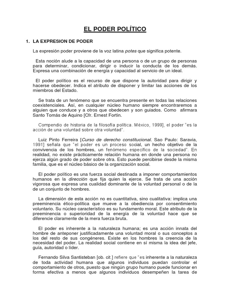 El Poder Político | PDF | Soberanía | Estado (política)