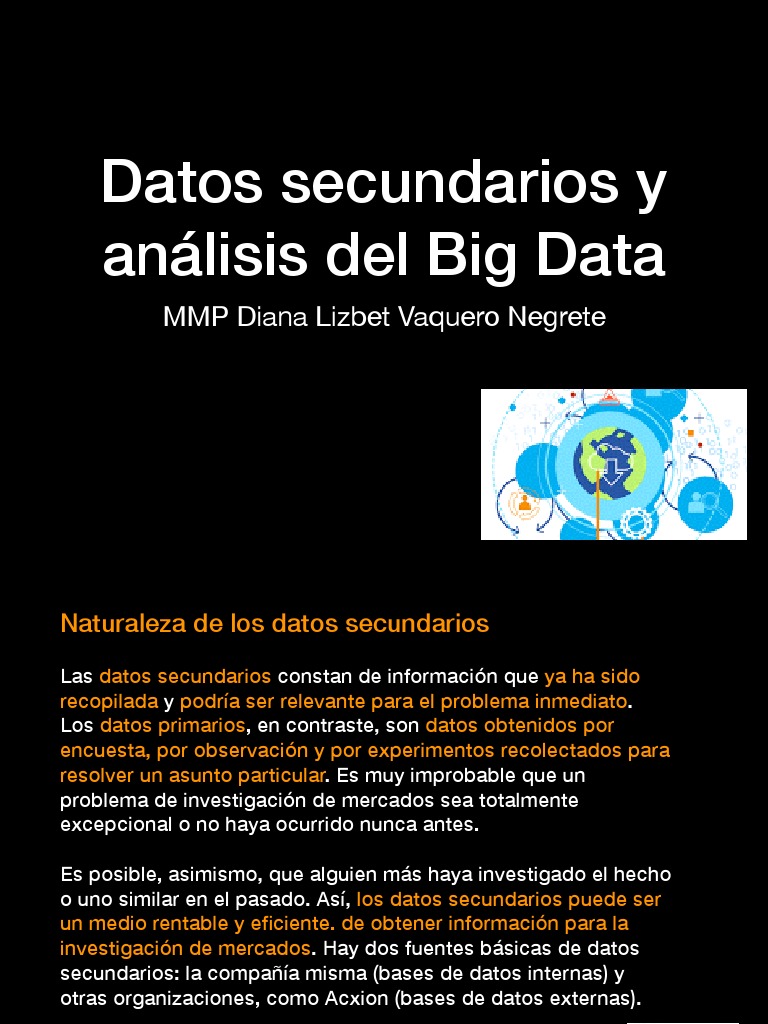 Datos Secundarios y Análisis Del Big Data | PDF | Big Data ...