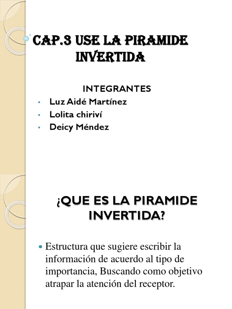 Piramide Invertida | PDF