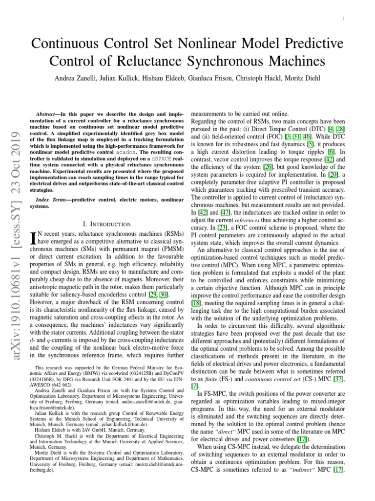 Machine Synchrone | PDF | Optimal Control | Mathematical Optimization