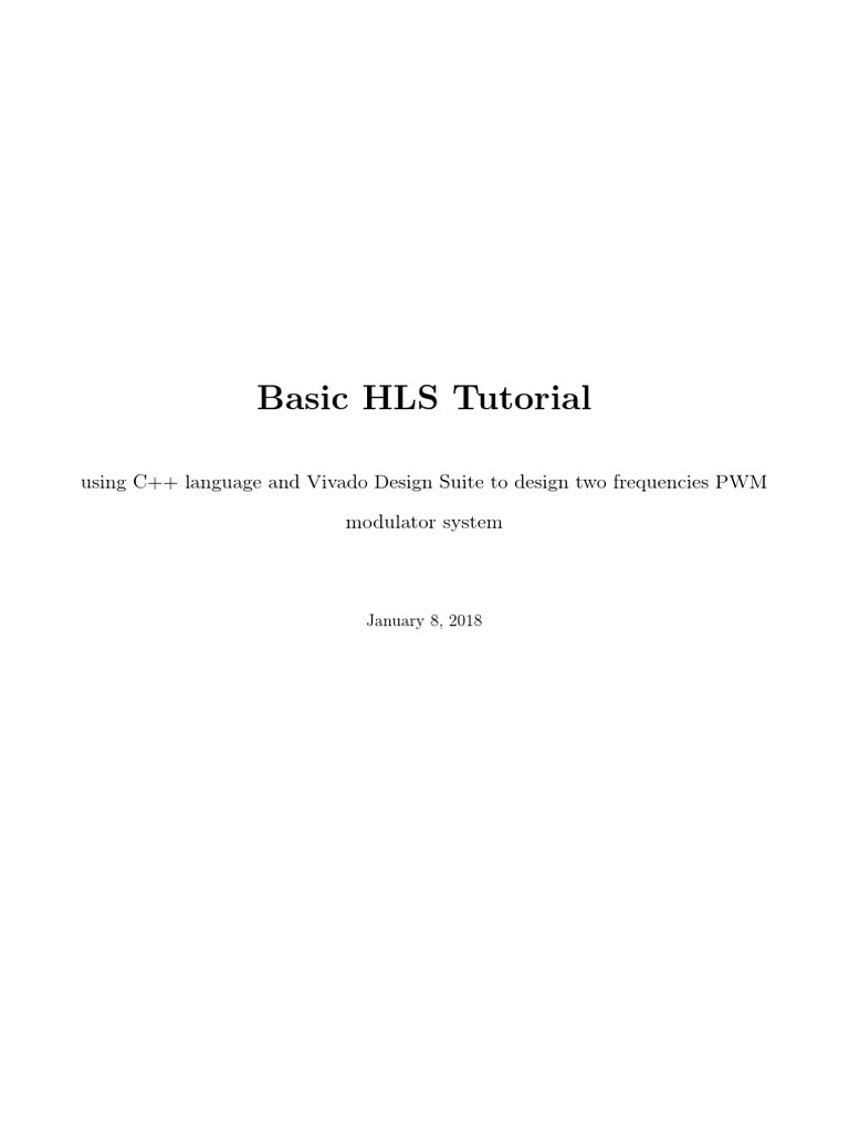 Vivado Hls Pdf Field Programmable Gate Array Hardware Description 7066