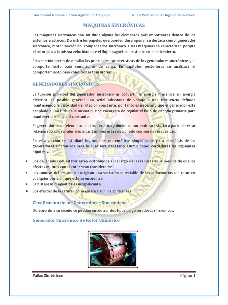 Fallas Simetricas | PDF | Generador eléctrico | Energia electrica