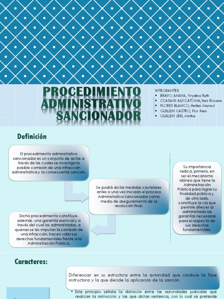 Procedimiento Administrativo Sancionador | PDF | Ley procesal | Instrumento jurídico
