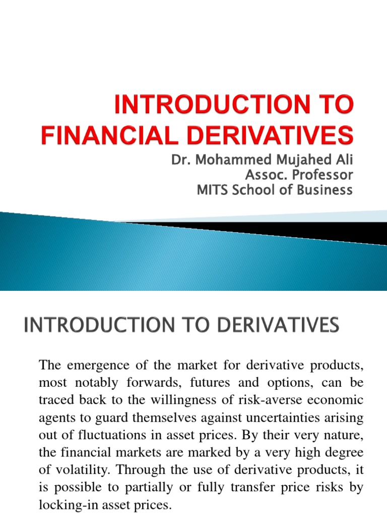 Introduction To Financial Derivatives | PDF | Futures Contract ...
