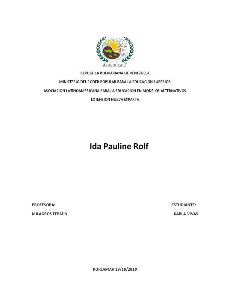 Biografía de Ida Pauline Rolf | PDF | Doctorado | Alemania