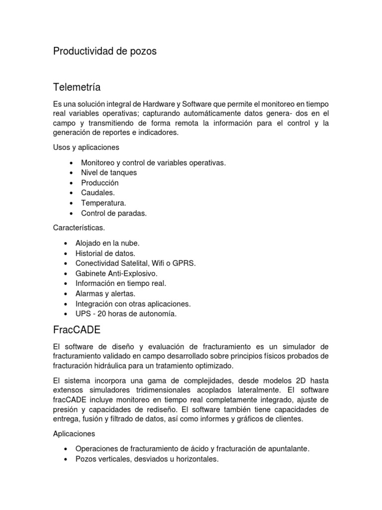Software de Telemetría y Fracturamiento | PDF | Petróleo | Software