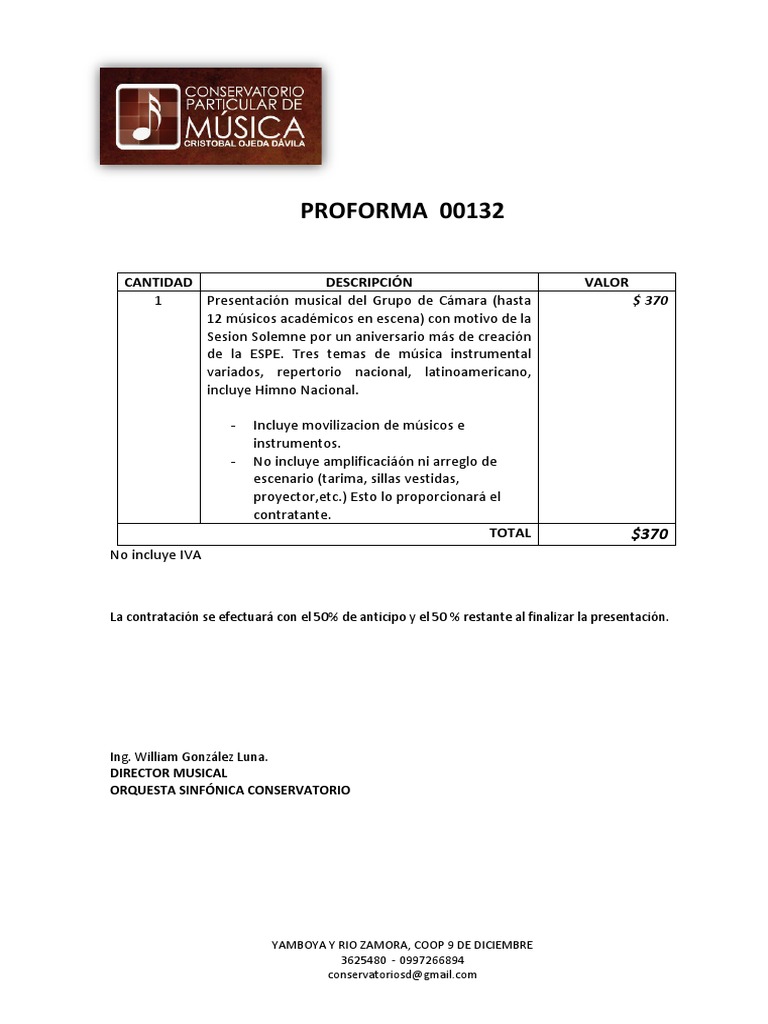 Proformas Espe2019 | PDF