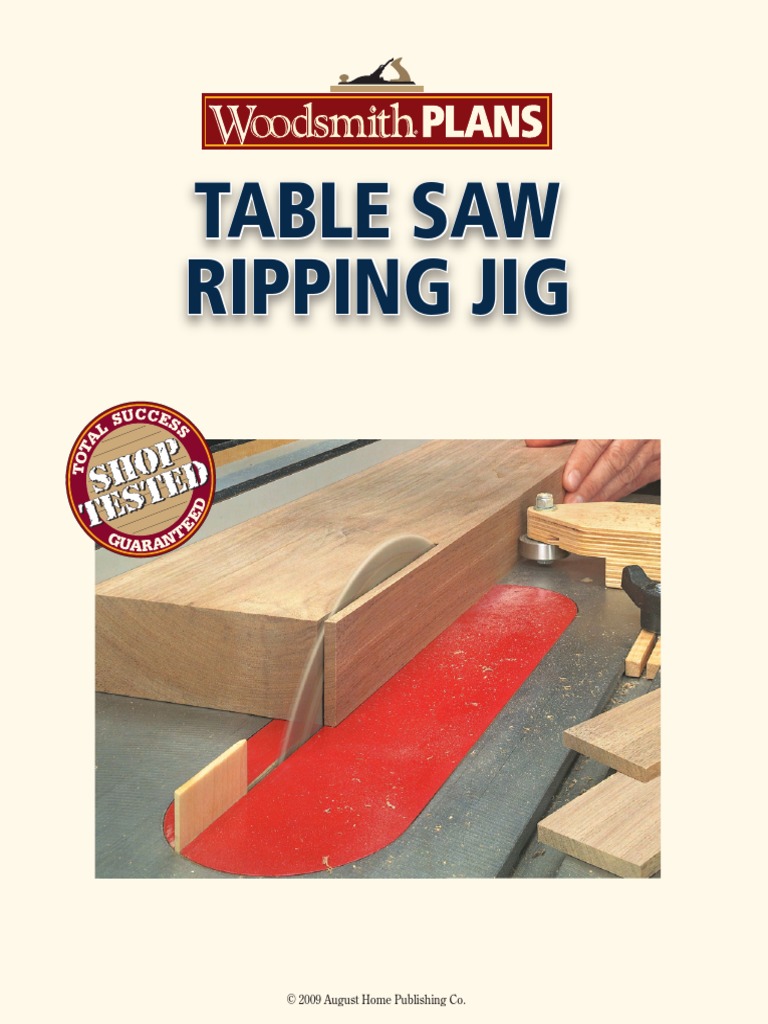 Table Saw Ripping Jig | PDF | Tools | Equipment