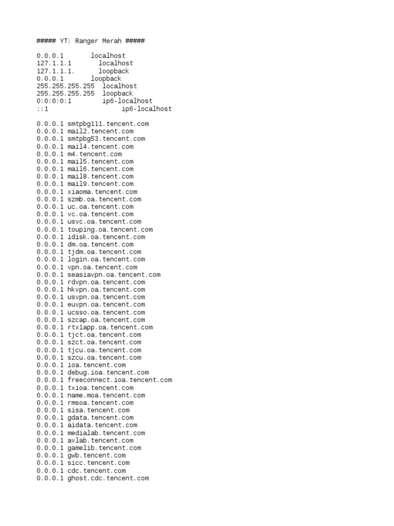 Tencent IP Addresses List | PDF | Computer Engineering | Computer Network