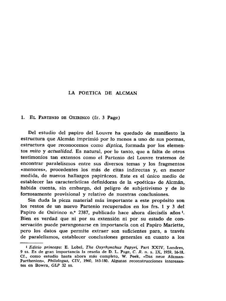 Cuartero-La Poética de Alcman-CFC-Año 1972, Número 4 PDF | PDF ...