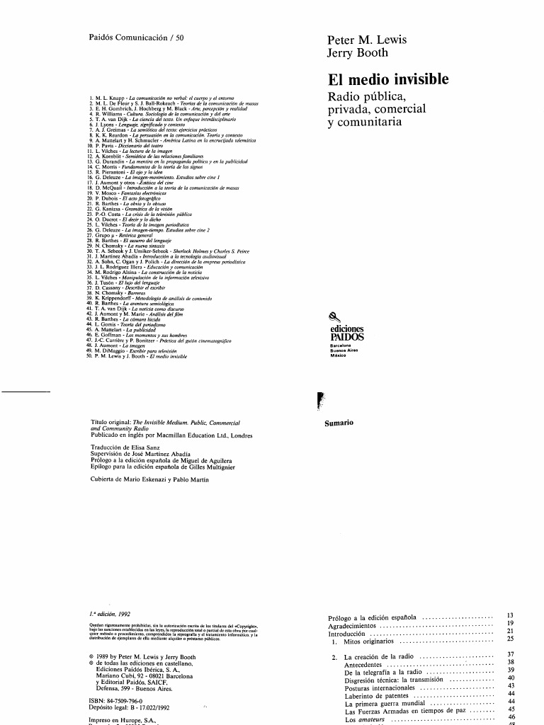 Peter. Lewis - El Medio Invisible | PDF