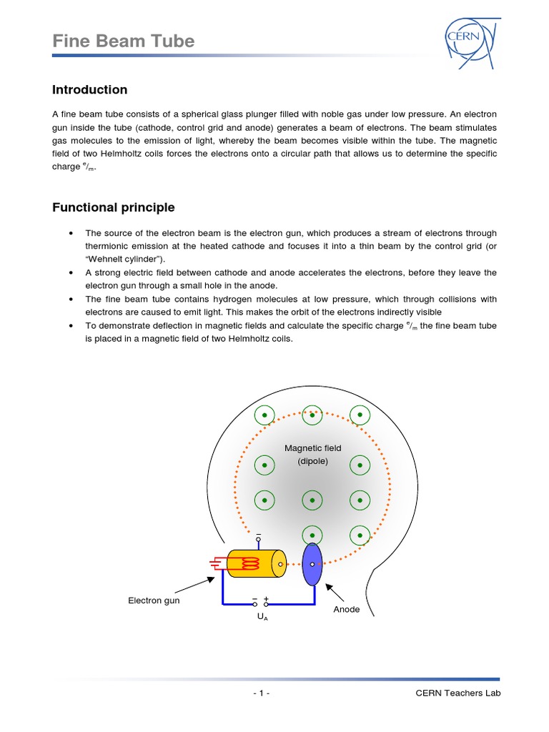 Fine Beam Tube | PDF | Particle Accelerator | Electron