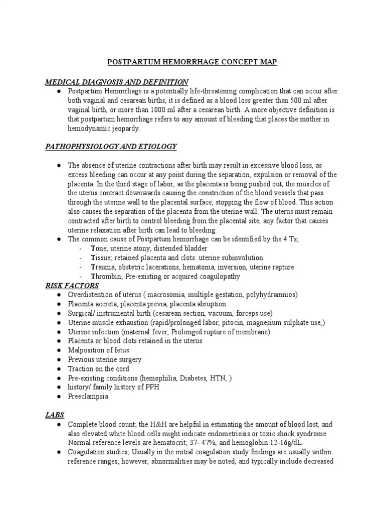 PPH Care Plan | PDF | Childbirth | Uterus