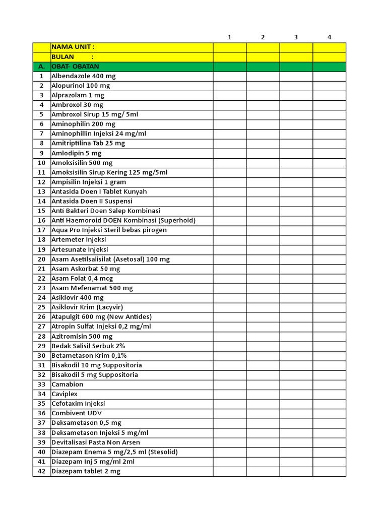 Register Gudang | PDF | Syringe | Organic Compounds
