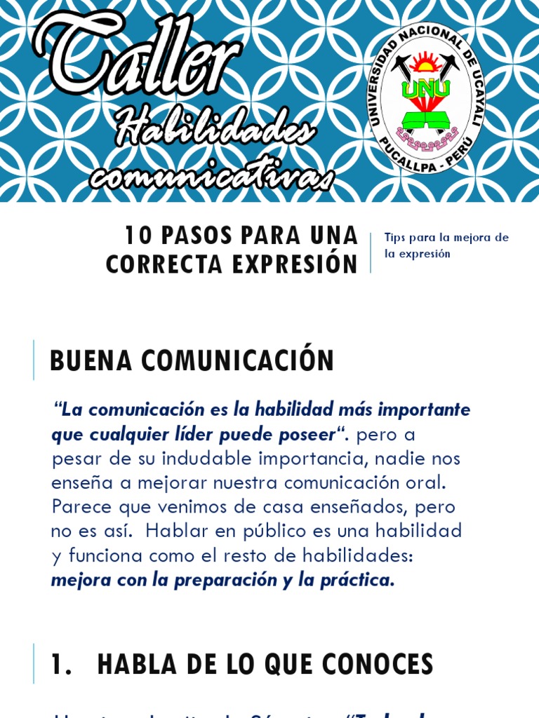 10 Pasos para Una Correcta Expresión | PDF | Ciencia cognitiva ...