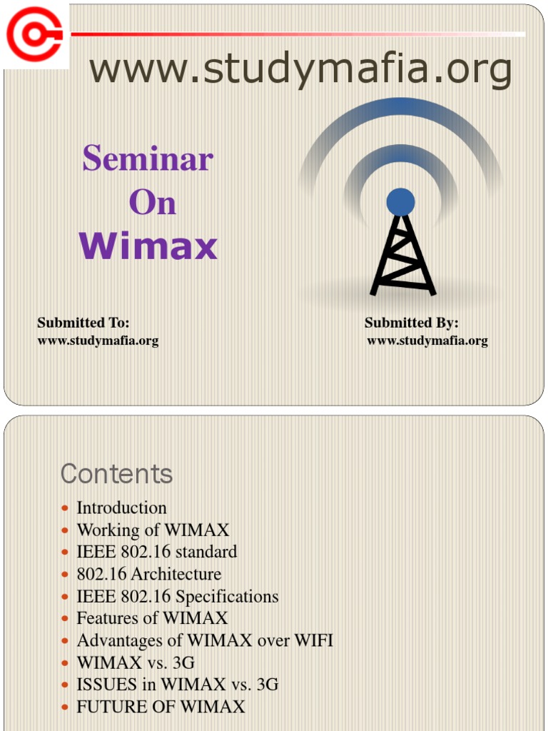 WIMAX | PDF | Wi Max | Internet Access