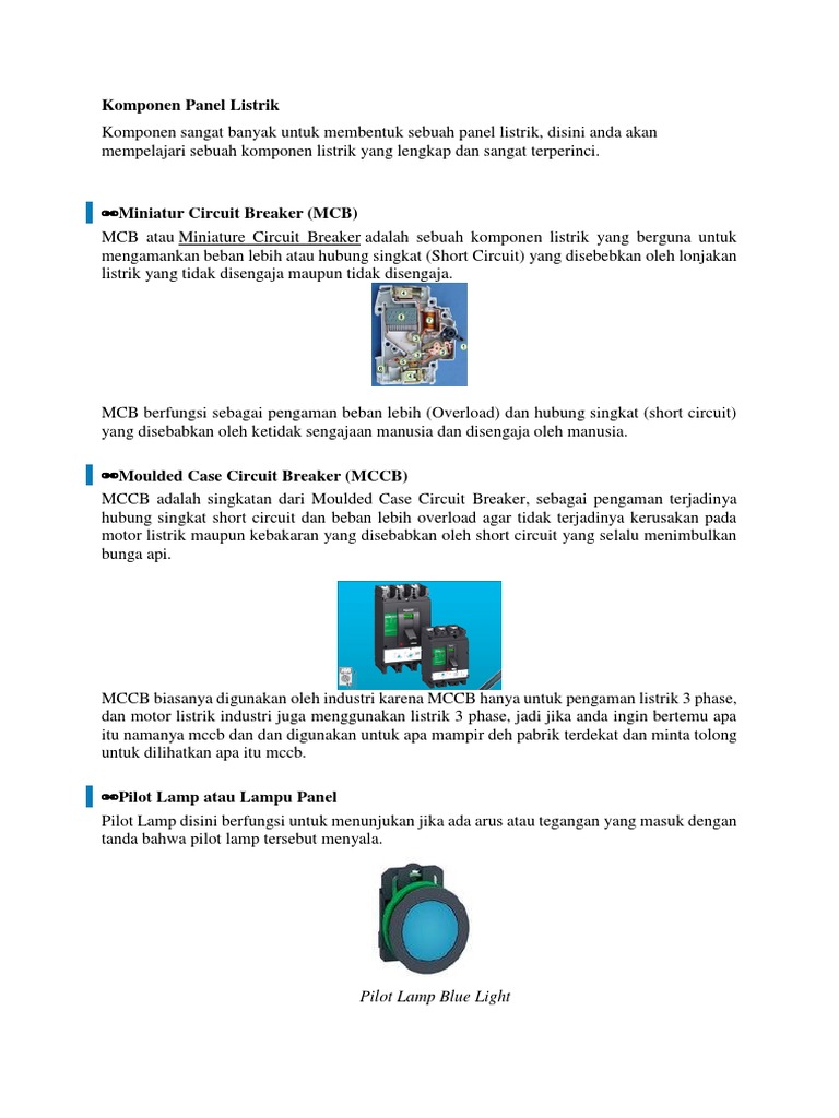 Komponen Panel Listrik Day 3 | PDF | Sains & Matematika | Komputer