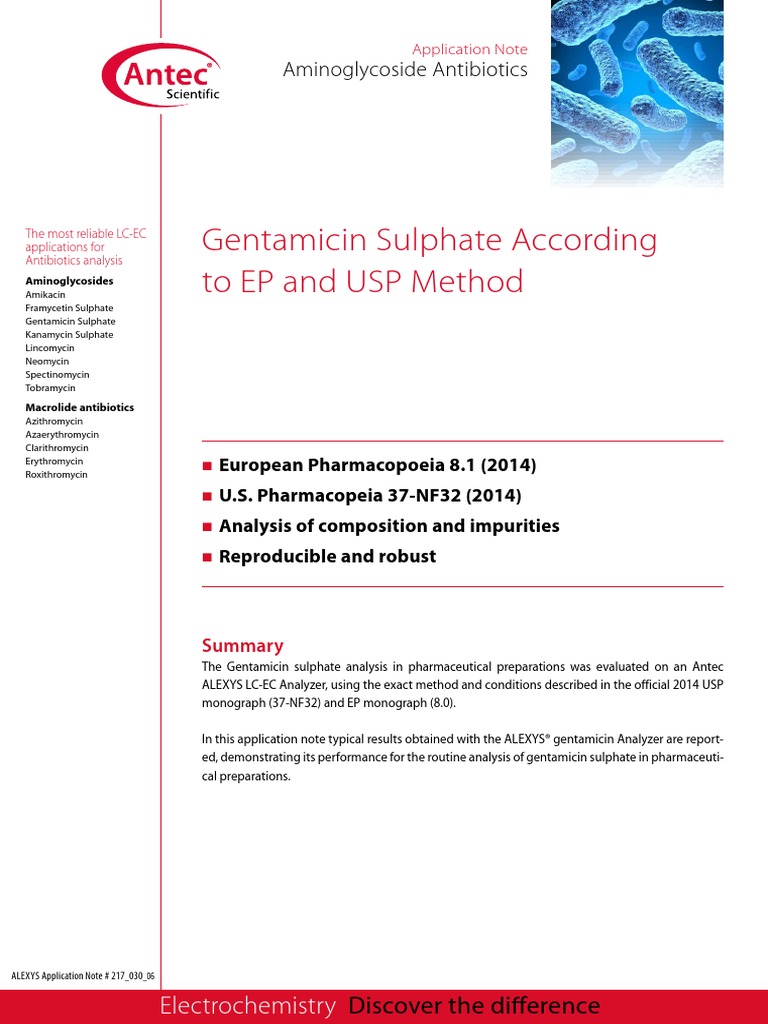 217 - 030 - 06 - Gentamicin EP USP | PDF | High Performance Liquid ...