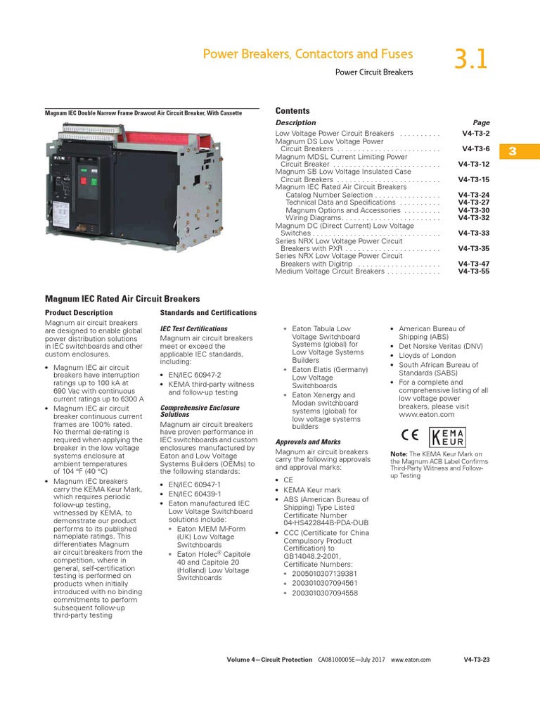 Interruptores Magnum - Digitrip 520 | PDF | Fuse (Electrical) | Direct ...