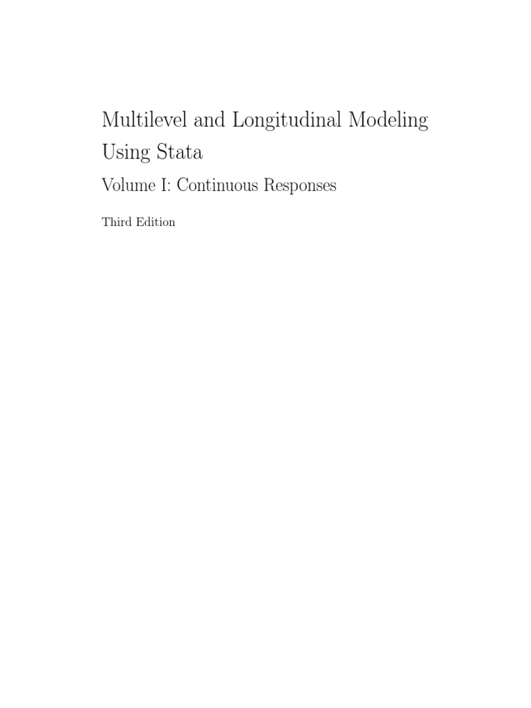 Sophia Rabe-Hesketh, Anders Skrondal - Multilevel and Longitudinal Modeling Using Stata. 2 Vols ...