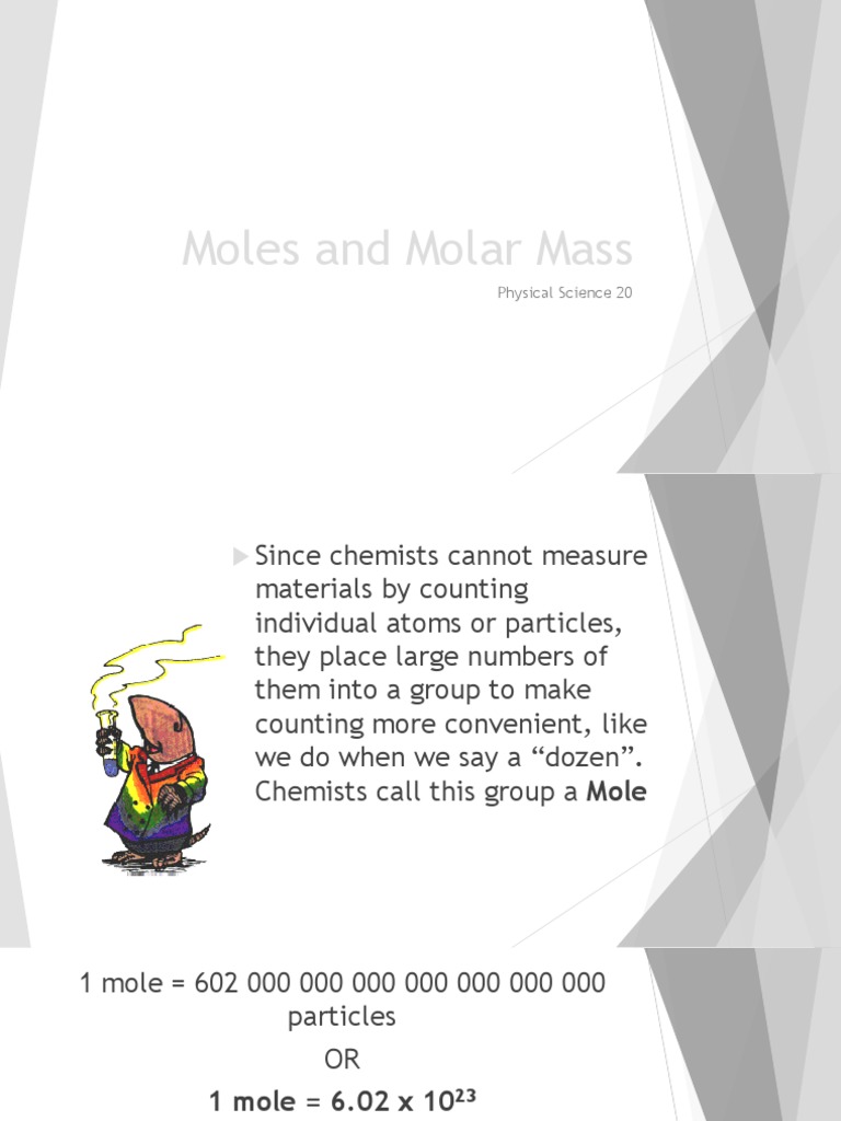 Moles and Molar Mass | PDF | Science & Mathematics