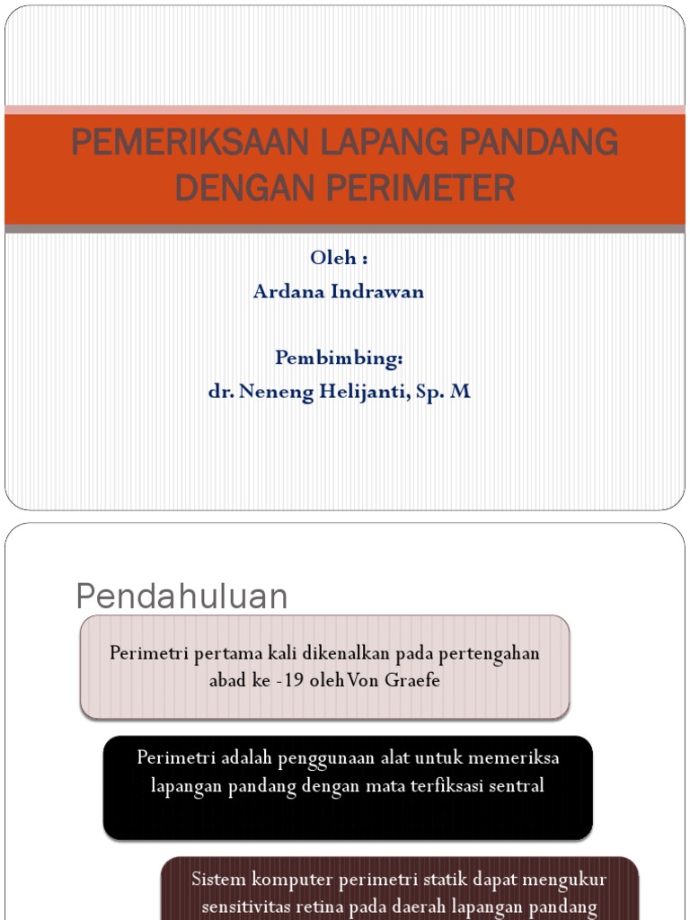 Pemeriksaan Lapang Pandang Dengan Perimeter | PDF