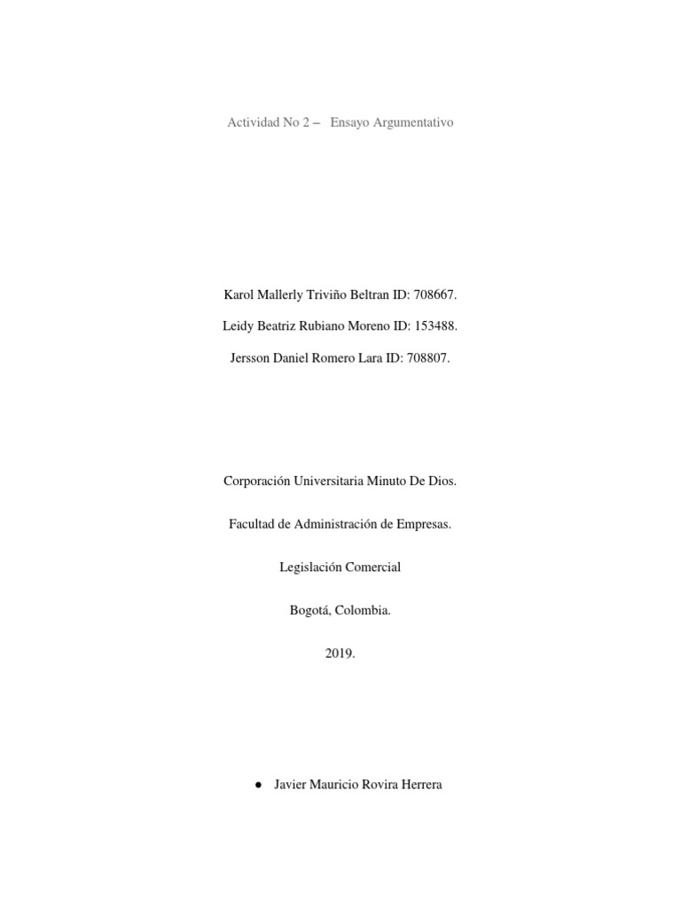 Ensayo Derecho Mercantil | PDF | Comercio | Virtud