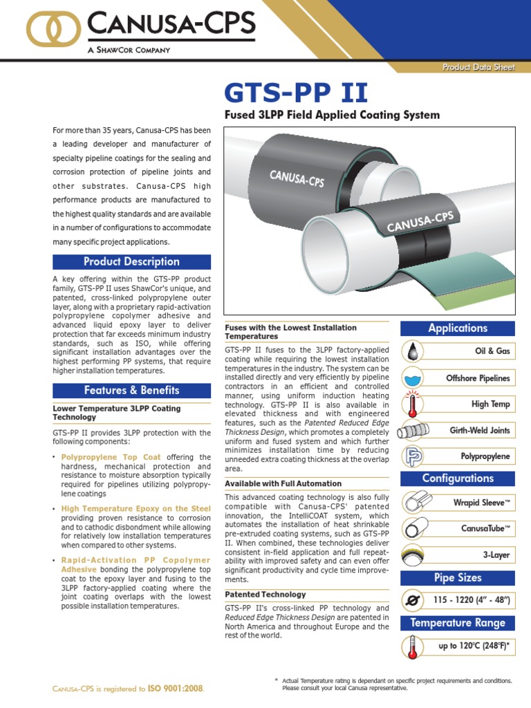 Canusa GTP PP II For Offshore Pipeline | Download Free PDF | Epoxy ...