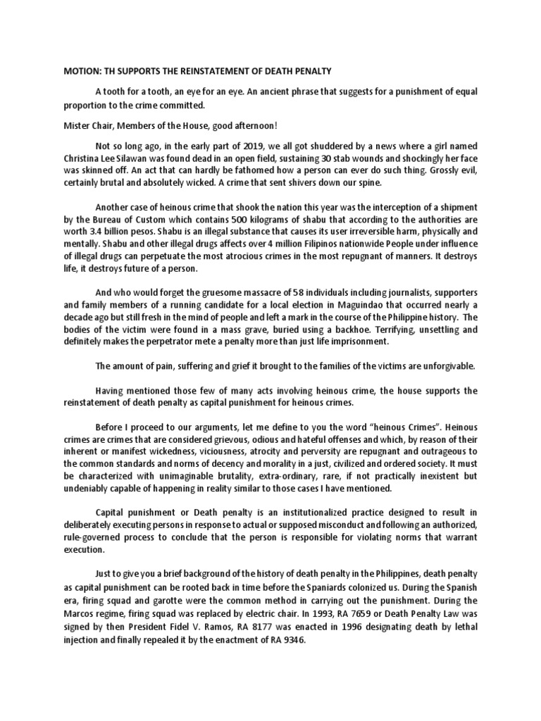 Heinous Crimes Philo | PDF | Capital Punishment | Crime & Violence