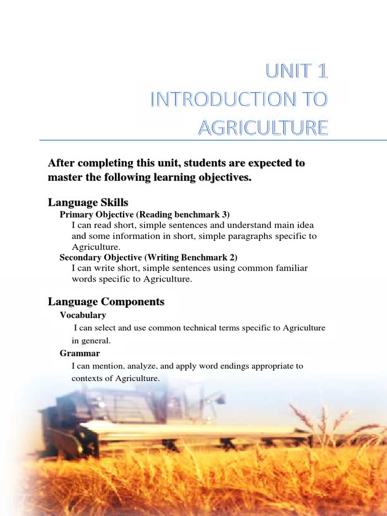 Agriculture | PDF | Agriculture | Verb