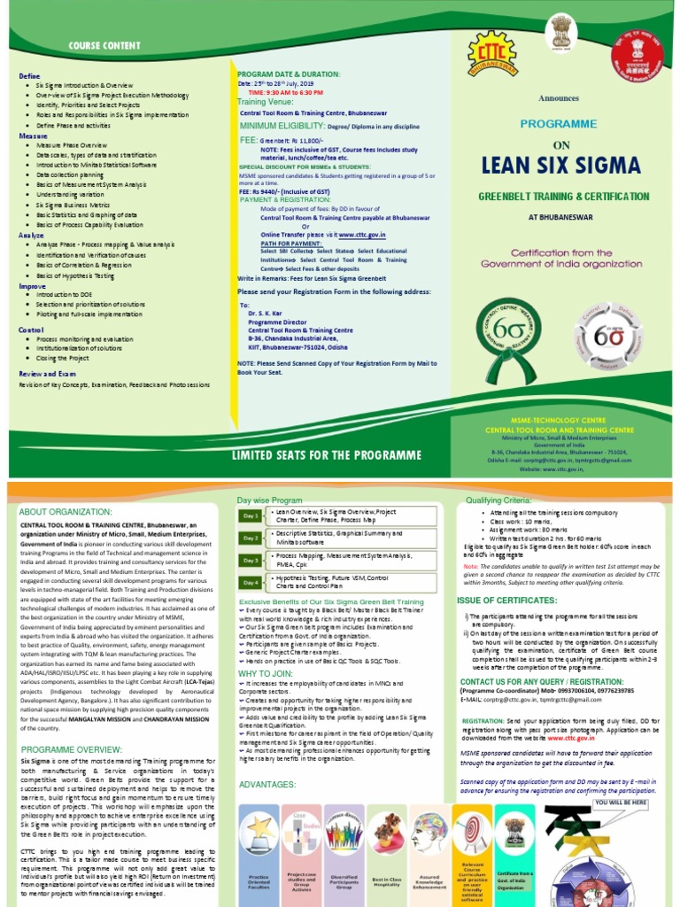 Lean Six Sigma: Course Content | PDF | Six Sigma | Lean Manufacturing