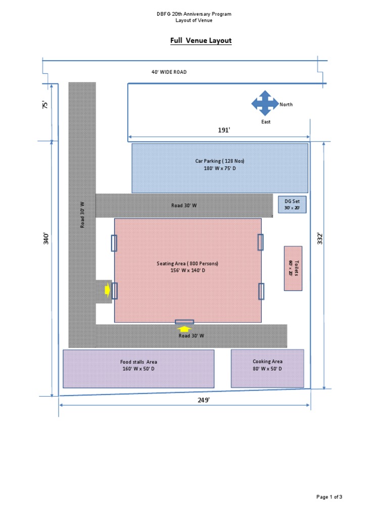 Full Venue Layout 40 Wide Road Pdf