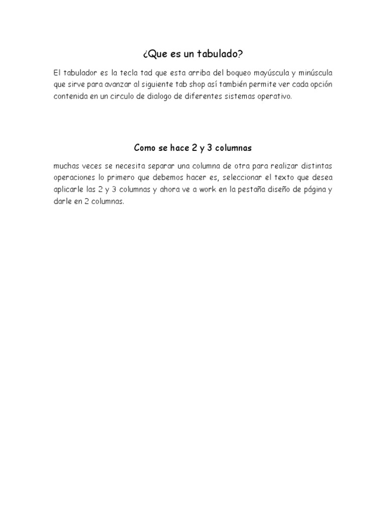 Que Es Un Tabulado | PDF