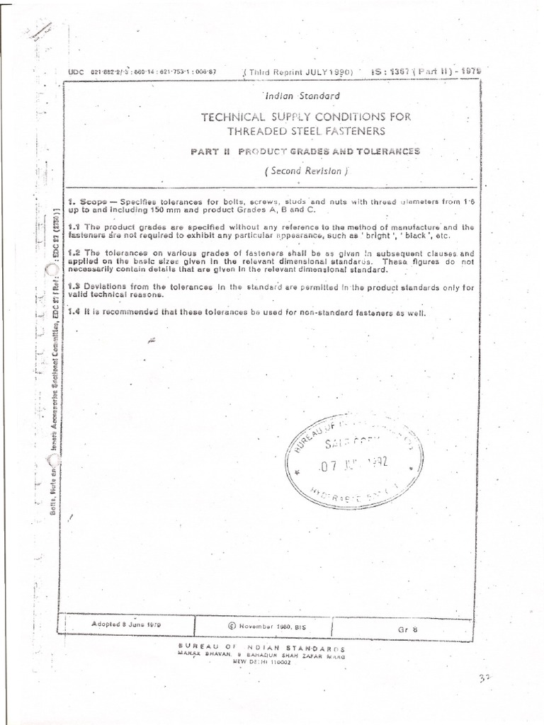 IS 1367 Part 2 | PDF