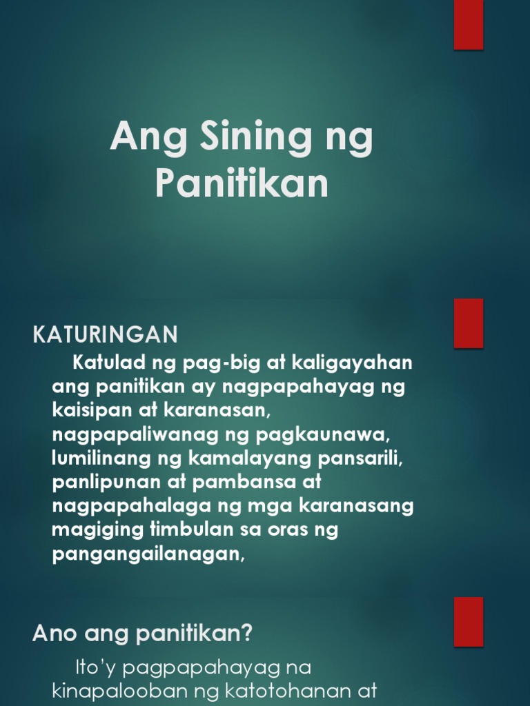 Ang Sining NG Panitikan | PDF
