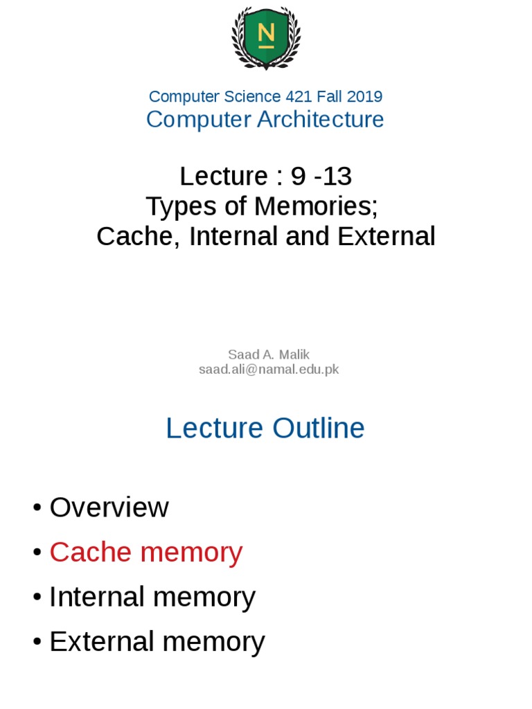 CA Lec Memory | PDF | Cpu Cache | Random Access Memory