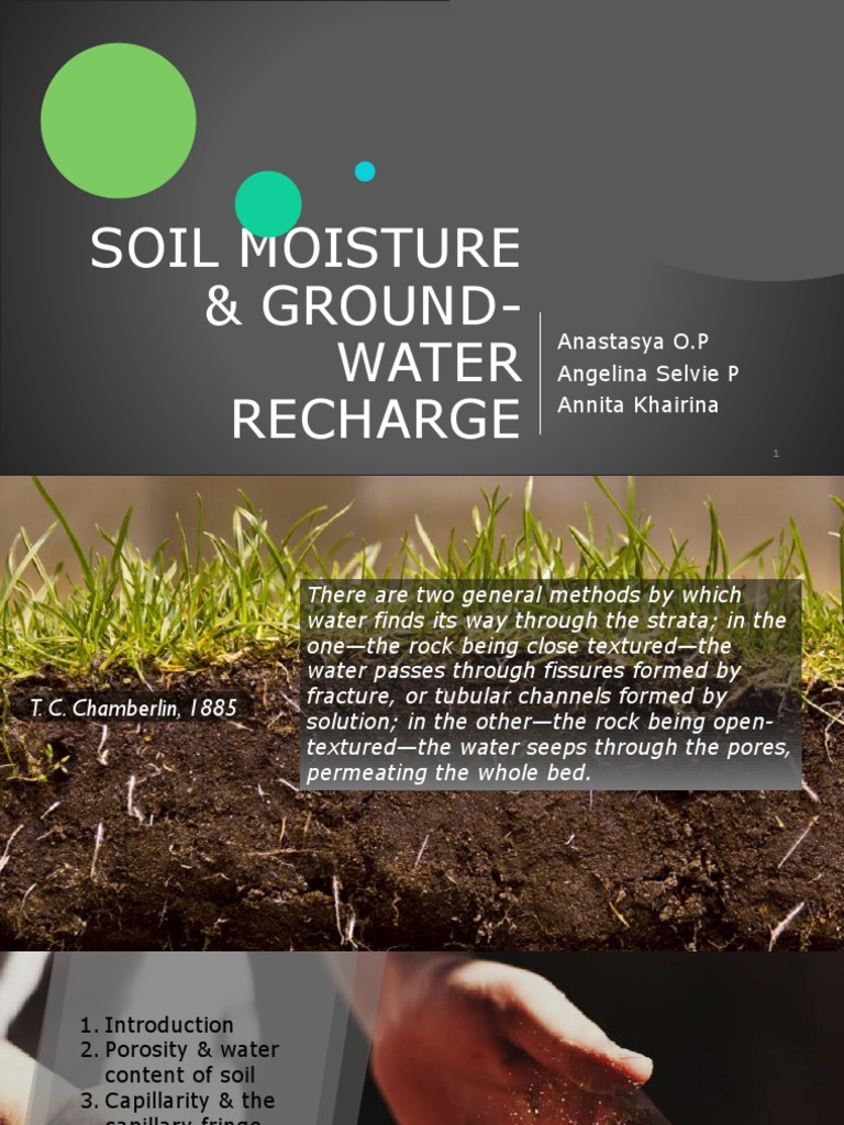 Soil Moisture and Ground-Water Recharge 1 | PDF | Soil | Porosity