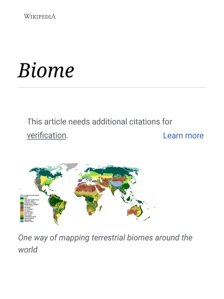 Biome - Wikipedia | PDF | Ecological Restoration | Ecoregions