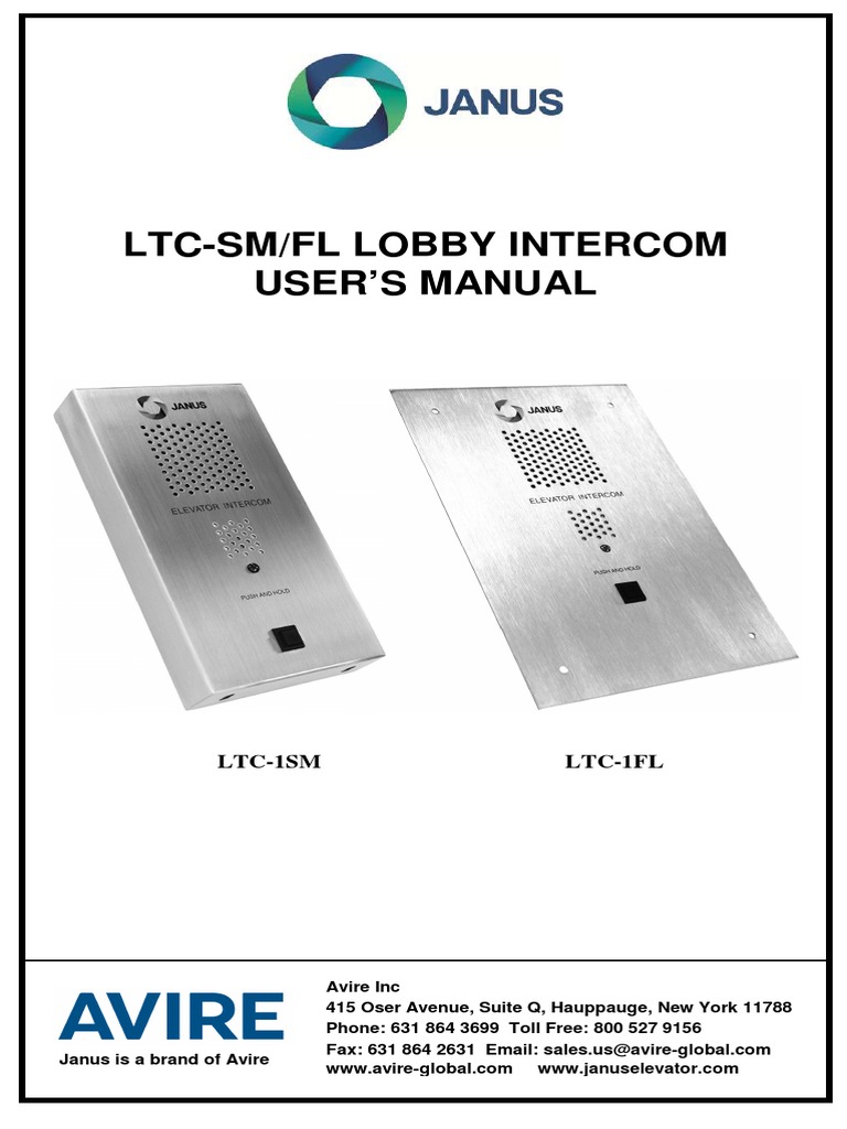Elevator Intercom Installation Guide 984 0012FS FULL SIZE R111407 | PDF ...