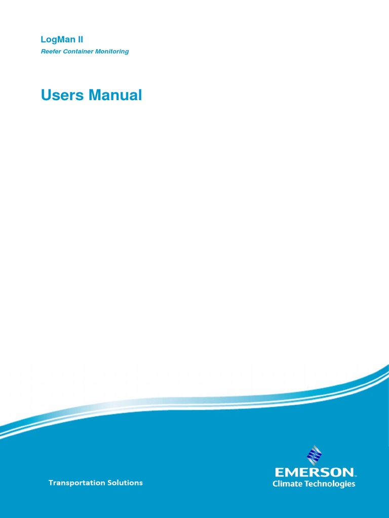 LogMan II. Reefer Container Monitoring. Users Manual. Transportation ...