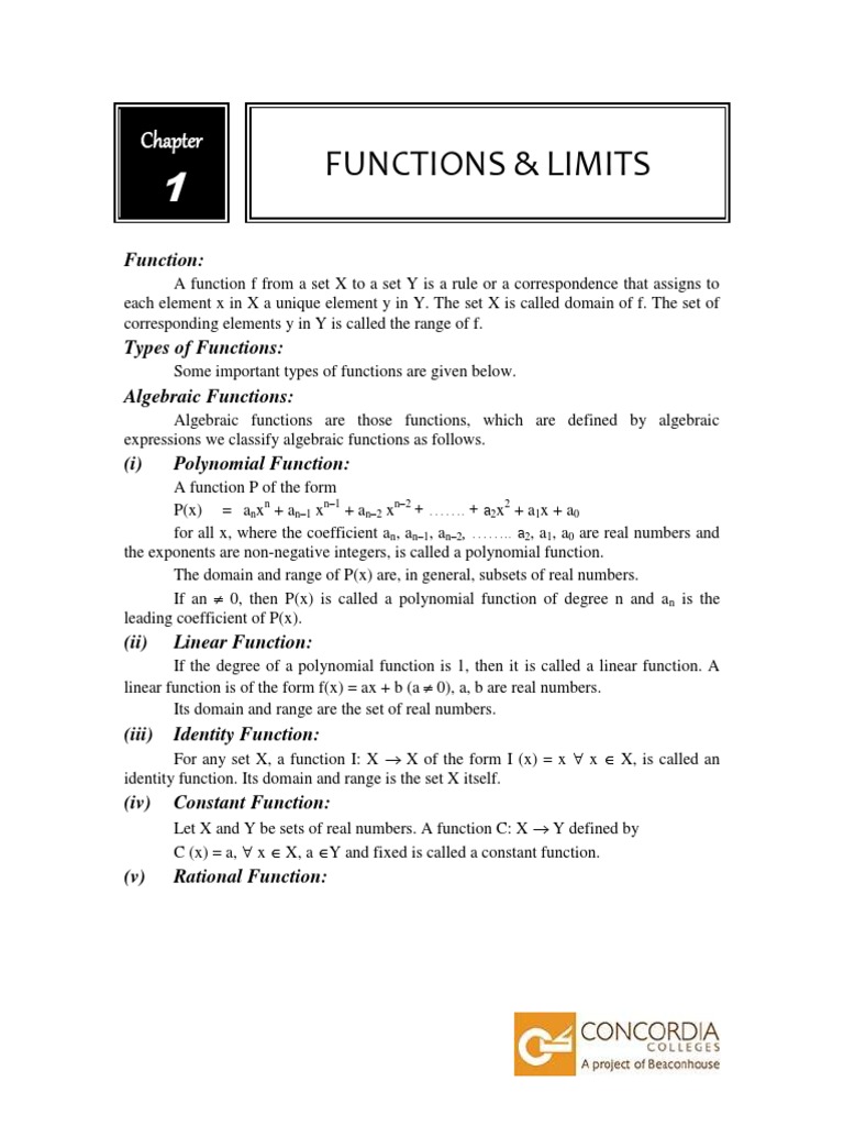 Functoins and Limits | PDF | Function (Mathematics) | Area