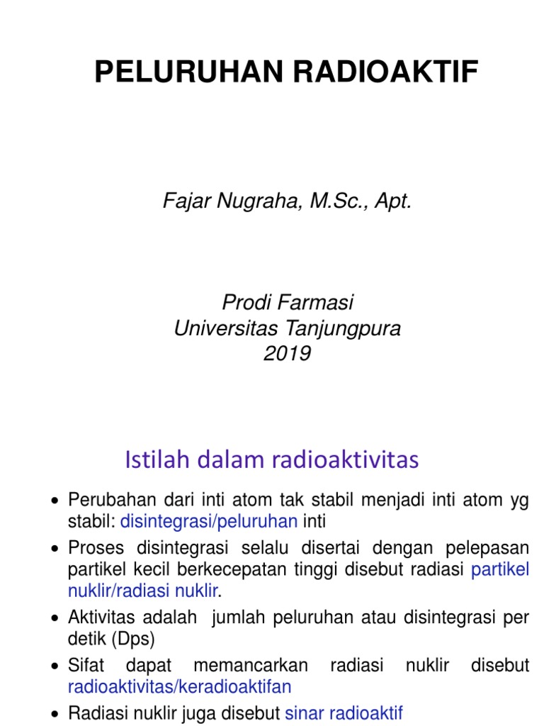Peluruhan Radioaktif | PDF