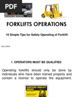 SOP 1 Forklift Operation | PDF | Forklift | Safety