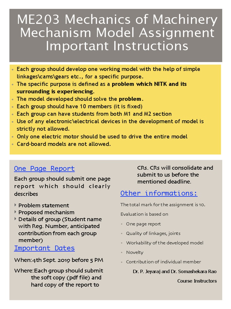 ME203 Assignment | PDF