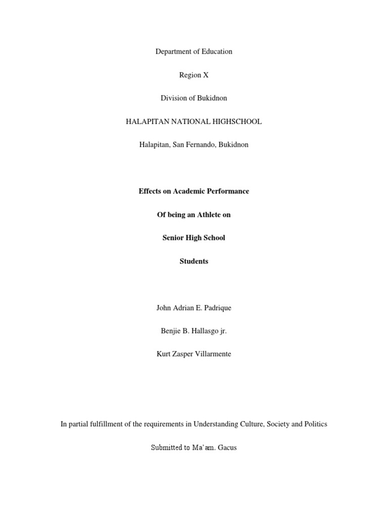 Research Paper UCSP | PDF | Sports | Students