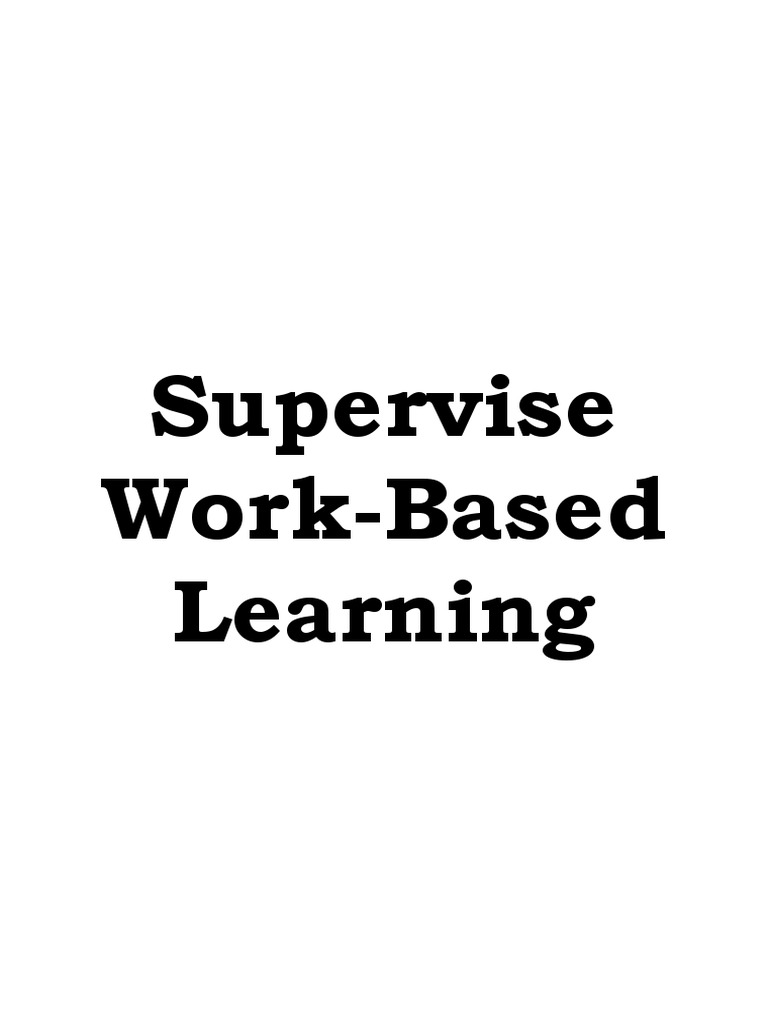 Supervise Work-Based Learning | PDF | Computer Network | Wi Fi