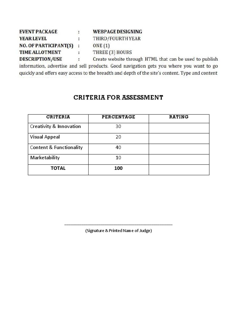 Webpage Designing Criteria | PDF