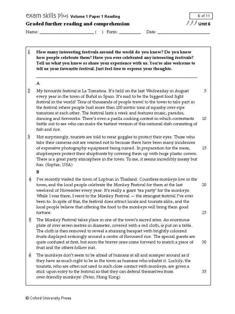 Reading Comprehension For Secondary Students | PDF | Books ...